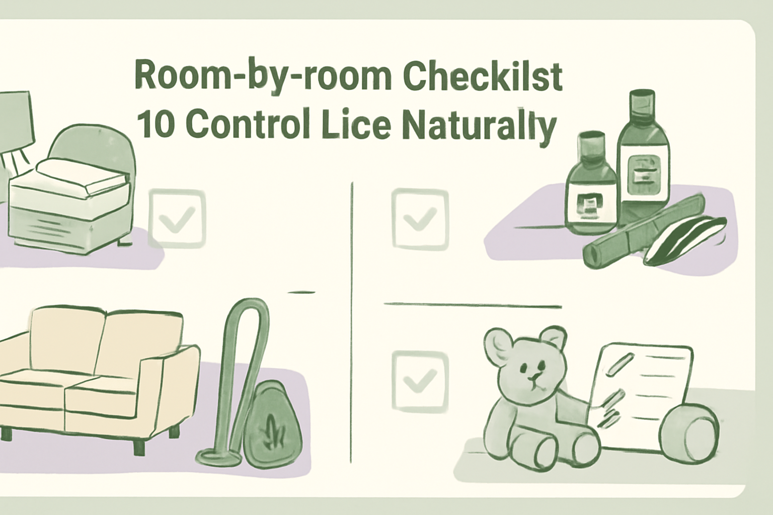 Room-by-Room Checklist to Control Lice Naturally? Home Guide